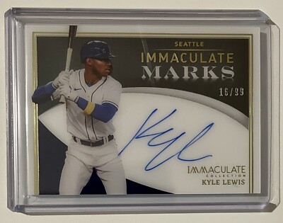 2022 Panini Immaculate Kyle Lewis Immaculate Marks Acetate On Card Auto ...