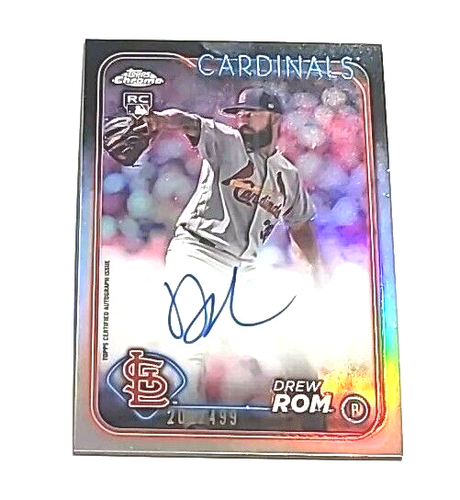 2024 Topps Chrome Update Auto Refractor/499 Drew Rom RC (CARDINALS ...