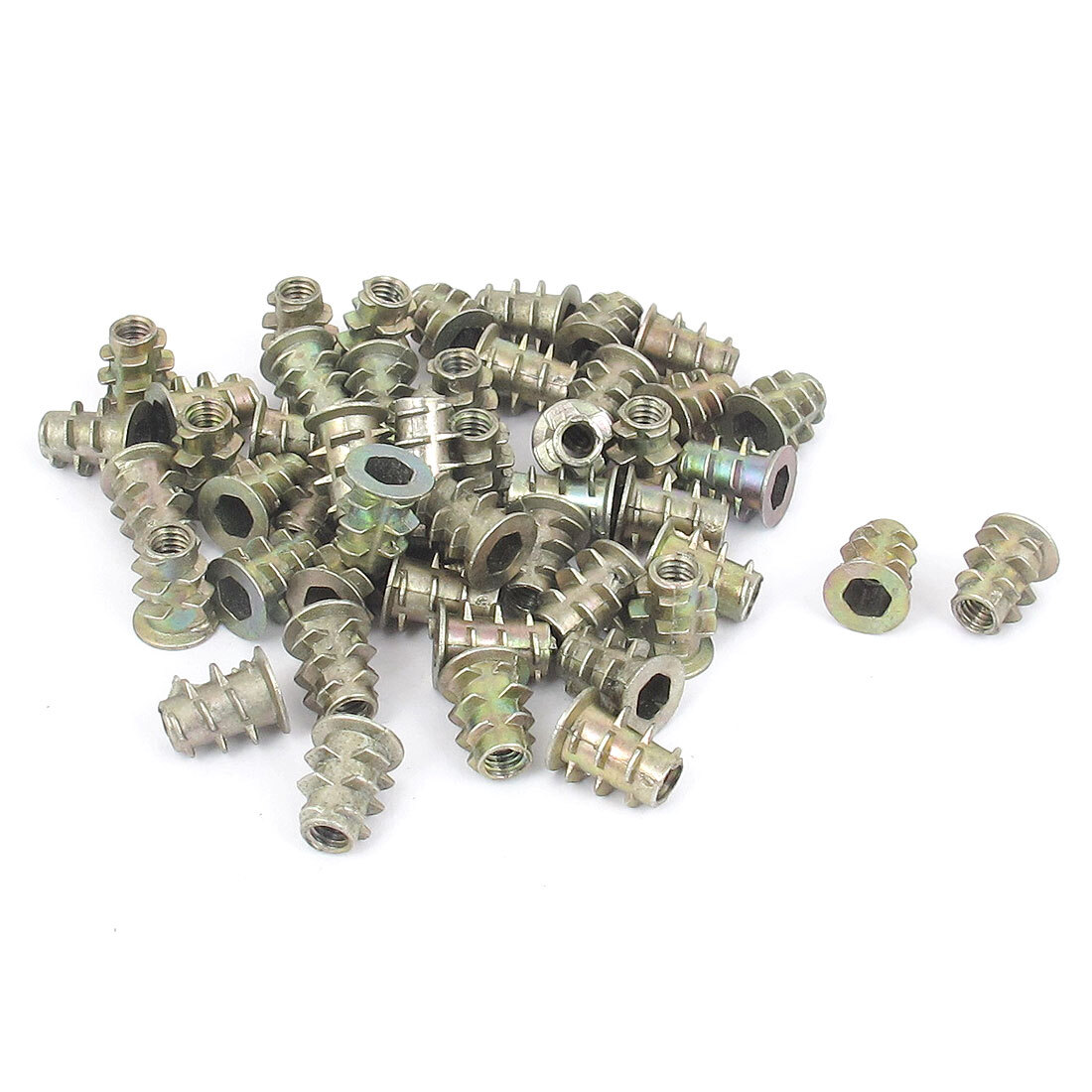 M4 x10 mm Esagonale Filettatura-Inserto a Vite per Legno Confezione da ...