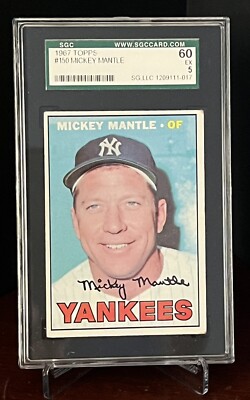 1967 Topps #150 Mickey Mantle! SGC 5! Excellent! Old SGC Grading Scale ...