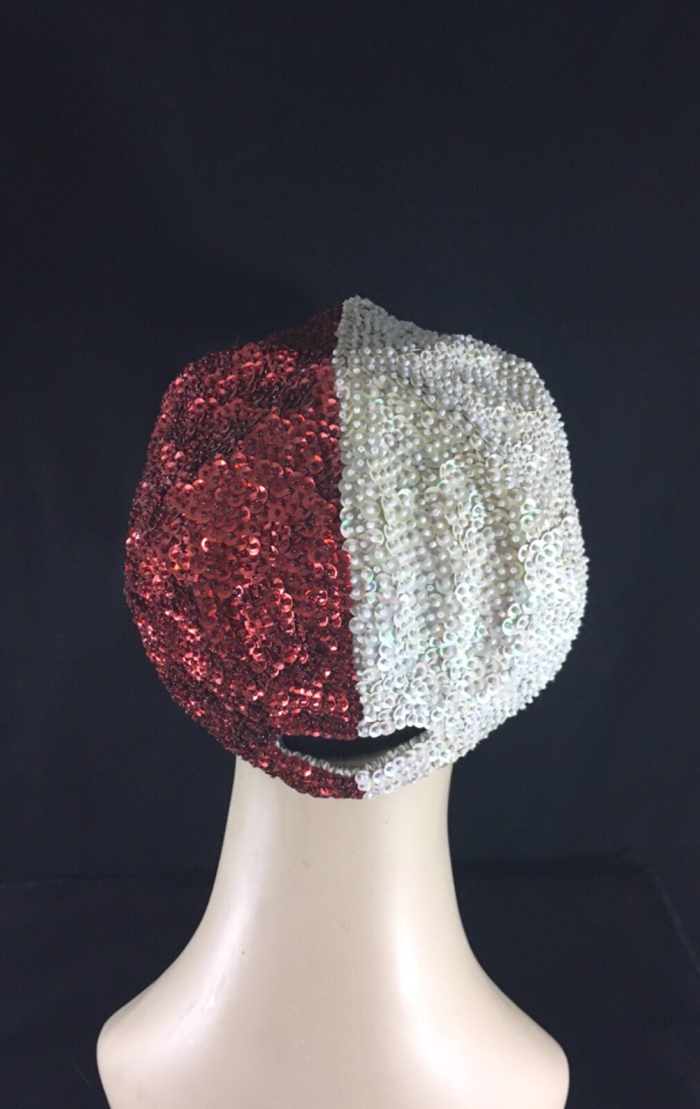 Sequined hat, Red, White & blue cap, with a star on the brim, large ...