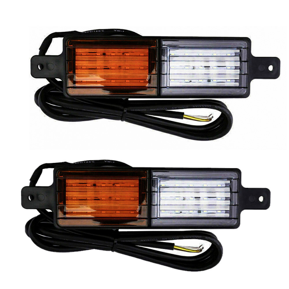 2X 30 LED Bullbar Indicator Lights Front Park DRL Amber For ARB TJM ...