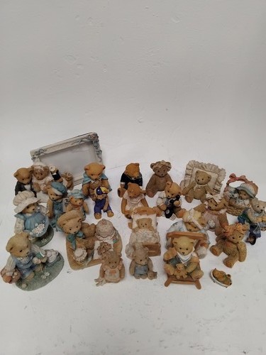 Vintage Bear Figurines Collection - 25 Resin Teddy Bears Mixed Styles ...