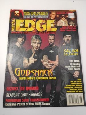 Metal Edge Magazine JUNE 2003 W/ Posters - Rob Zombie / House of 1000 ...