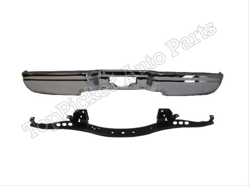 For 97-03 FORD F150 F250 STYLESIDE REAR BUMPER BAR CHROME REINFORCE BAR ...