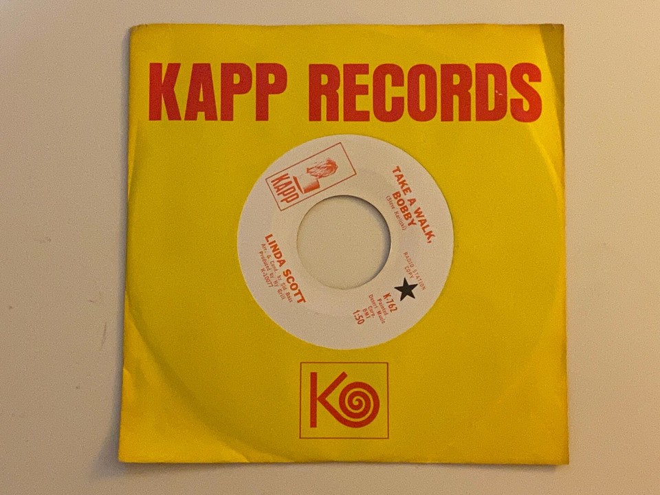 Linda Scott Take a Walk Bobby / Toys 7" 45 rpm Kapp WLP white label DJ ...