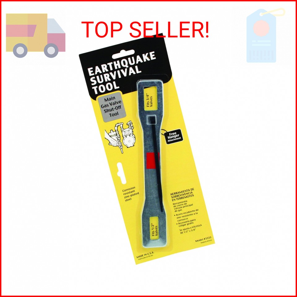Ready America 3333 Earthquake Survival Tool, Emergency Gas Shut Off ...