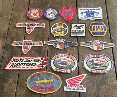 Vintage Lot 16 Patches Pontiac Chevy Buick Mechanic Dealership Uniform ...