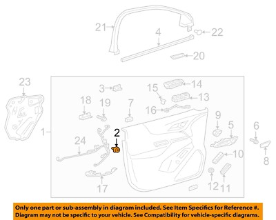 GM OEM 18-24 Blazer Front Door Interior Trim-Door Trim Panel Retainer ...