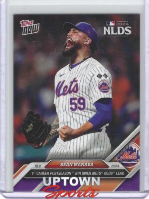 Sean Manaea - 2024 MLB Topps NOW Card 814 -1st Post Season Win -Purple ...
