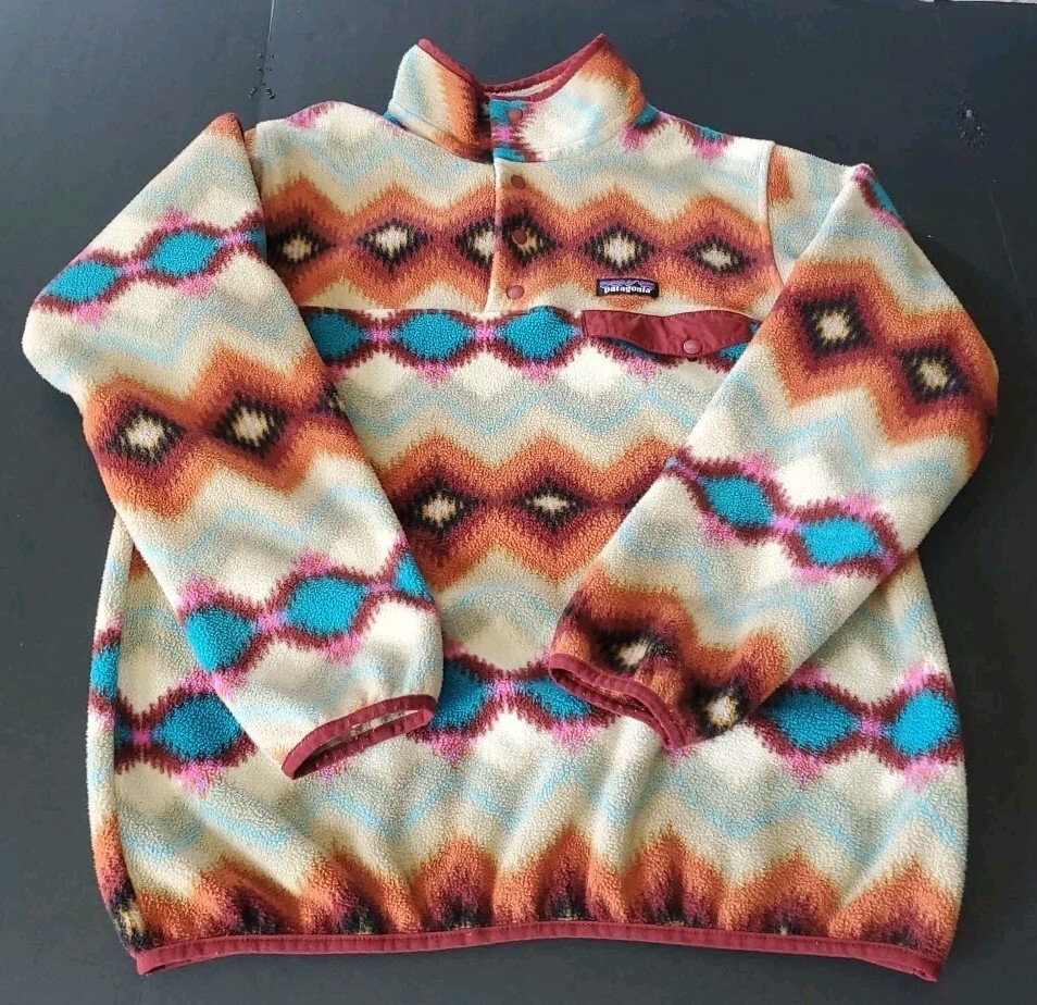 Womens Patagonia Synchilla Multi-Color Aztec Pattern … - Gem