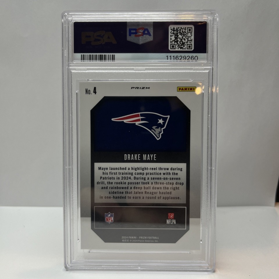 2024 PANINI PRIZM EMERGENT GREEN WAVE #4 DRAKE MAYE ROOKIE RC PSA 9 | eBay