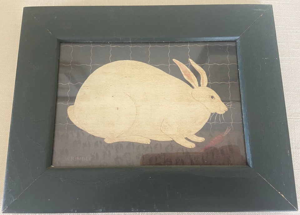Framed White Rabbit Print by Warren Kimble + Framed Humpty Dumpty Print ...