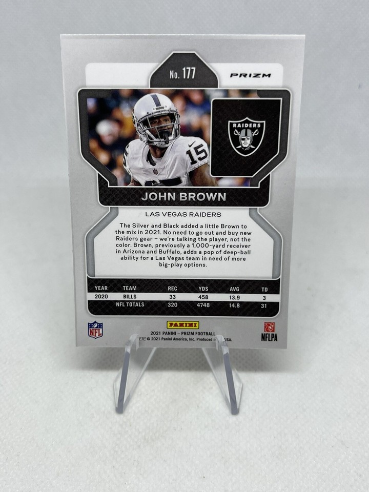 f1 2021 Panini Prizm Football John Brown #117 Red, White & Blue Prizm ...