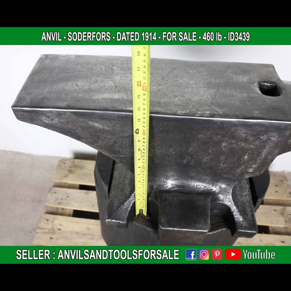 ANVIL - SODERFORS - DATED 1914 - 460 lb - ID3439 | eBay