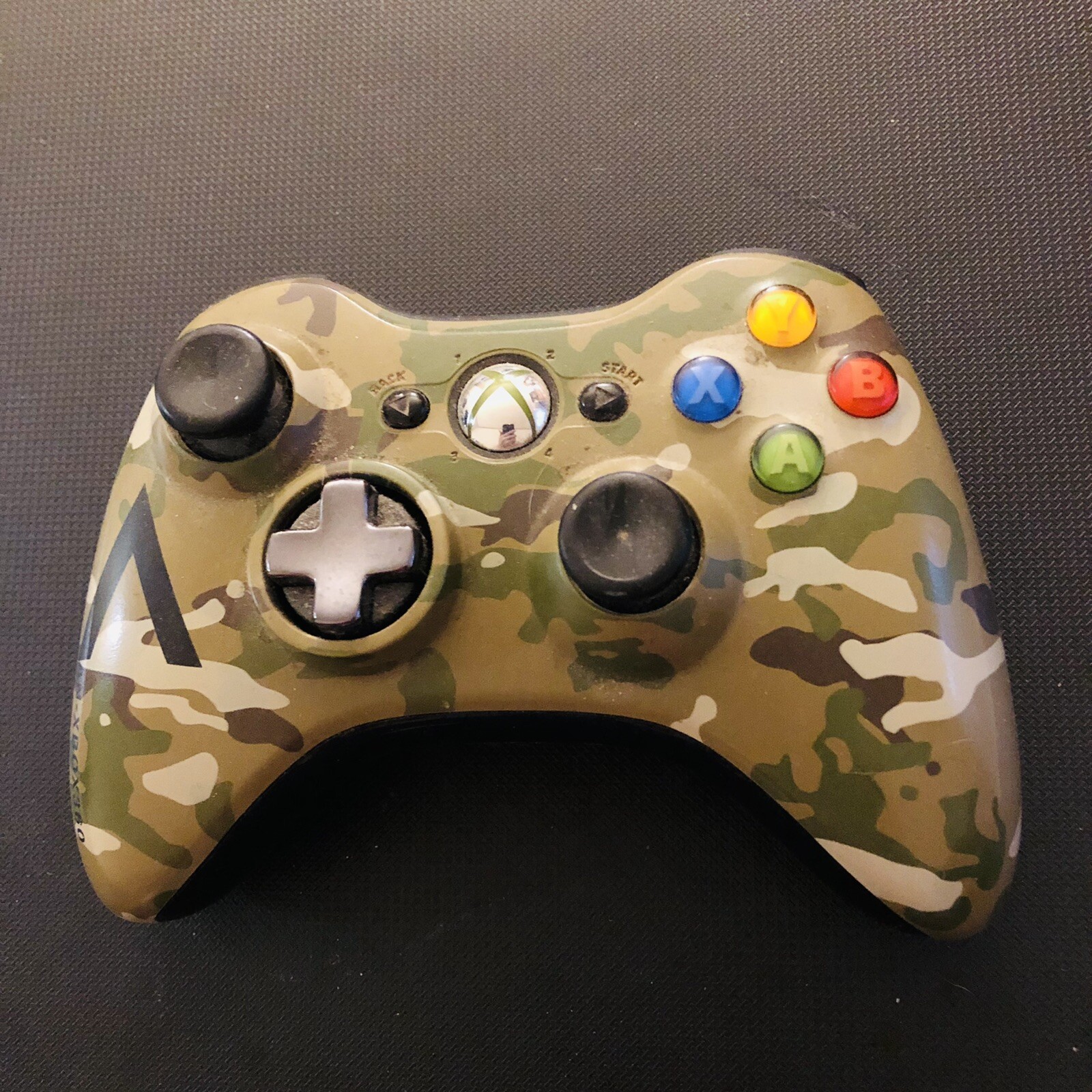 Official Microsoft Xbox 360 Camo Camouflage Halo Wireless Controller AS ...