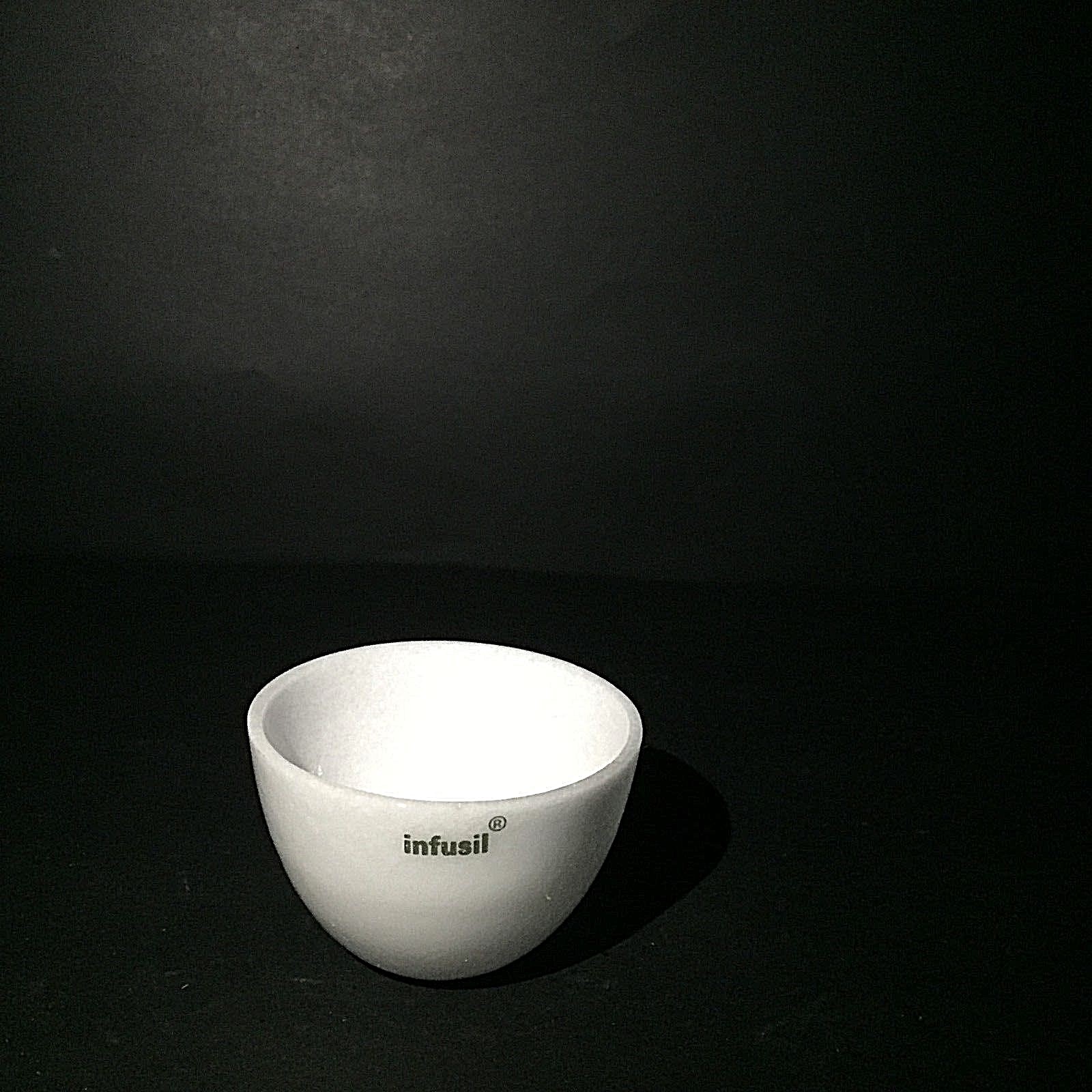 Fused Silica Crucibles High Temp Resistance Low Form Glazed 25ml ...