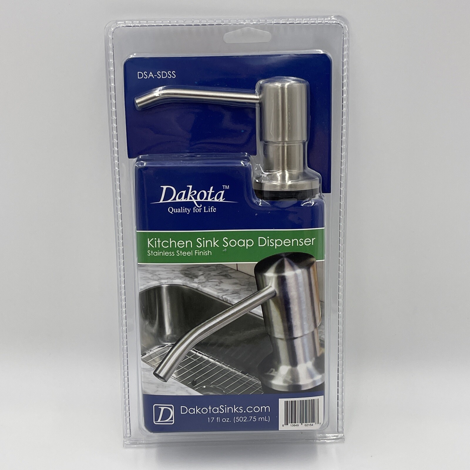 Dakota DSA-SDSS Kitchen Sink Soap Dispenser Stainless Steel Finish 17 ...