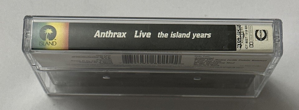 Anthrax 'Live - The Island Years' Cassette Album (1994) Thrash Metal Ex ...