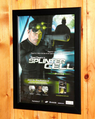 2002 Tom Clancy's Splinter Cell Small Poster / Vintage Ad Page Framed ...