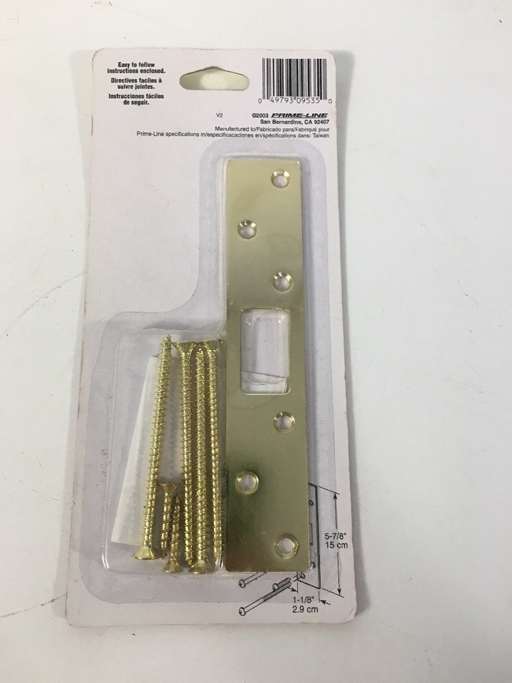 Prime Line Security U-9535 Deadbolt Strike Heavy Duty, 1-1/8" x 6" (DP3 ...