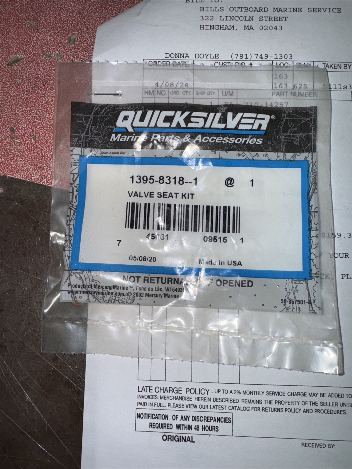 New Mercury Mercruiser Quicksilver Oem Part # 1395-8318 1 Valve Seat ...