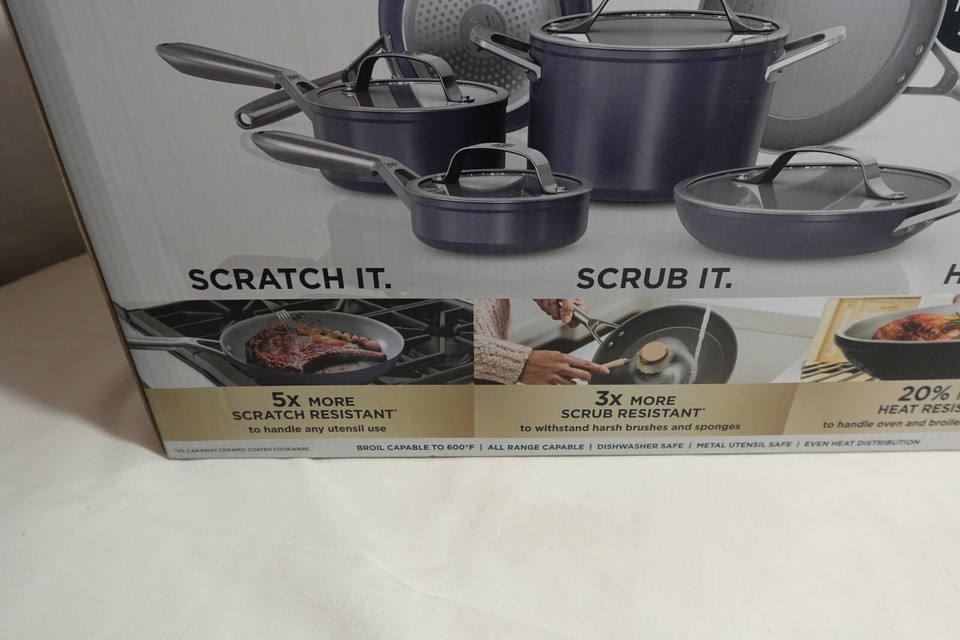 NINJA NEVERSTICK CERAMIC PRO 10PC PTFE FREE COOKWARE SET- NEW # CW38000 ...