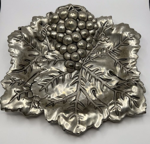 Vintage Goldinger Silver Plate Candy Dish Grape Cluster & Leaf Design ...