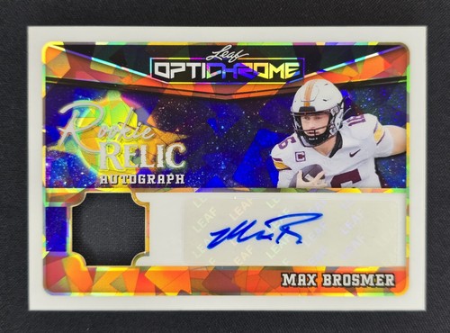 Max Brosmer 2025 Leaf Optichrome Rookie Relic Auto Orange Ice /4 | eBay