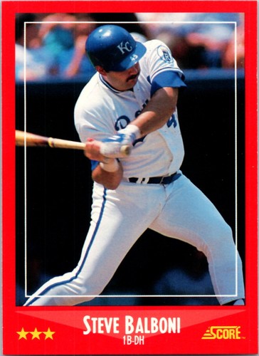 Steve Balboni Kansas City Royals 1988 Score #273 | eBay