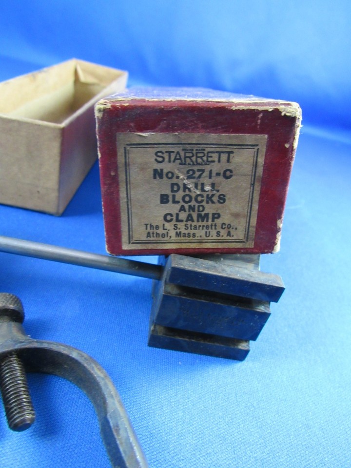 Starrett No 271 C Drill Blocks & Clamp With Original Vintage Box | eBay