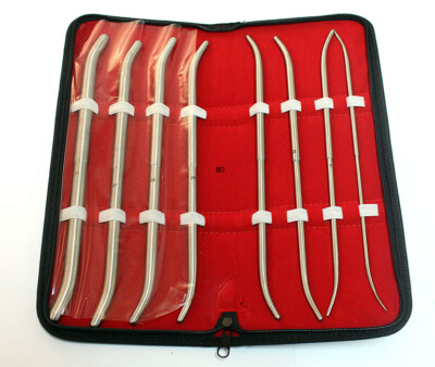 BDeals 8 Pcs Pratt Urethral Sound Dilator Set Double-Ended Kit with ...