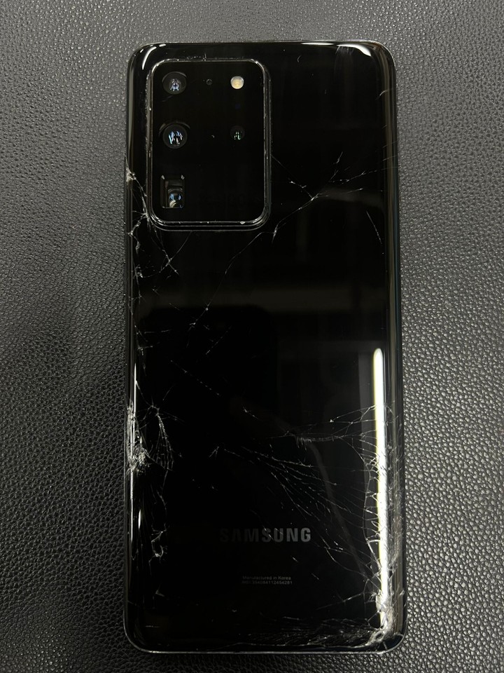 Samsung Galaxy S20 Ultra 5G SM-G988U 128GB (Unlocked) Black *CRACKED ...