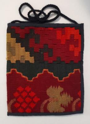GREECE GREEK OLD HANDWOVEN PATCHWORK WOOL BAG IN TRADITIONAL DESIGN ...