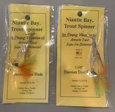Rare 2 Packs Niantic Bay Spinner Trout Spinner Clear Body | eBay