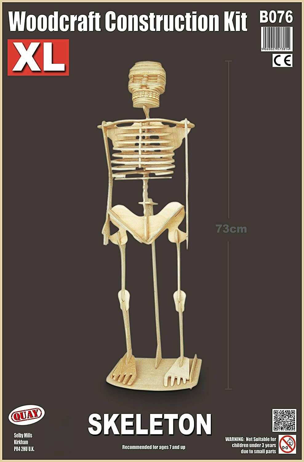 Skeleton Large Woodcraft Construction Kit - New 73cm Xl Wooden 3D Model ...