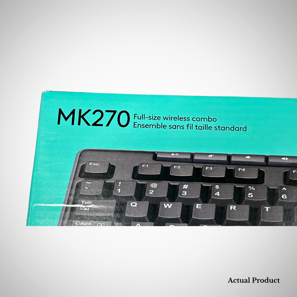 Logitech MK270 Wireless Keyboard And Mouse Combo 2.4 GHz Shortcut Keys ...