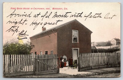 First Brick House in California, Monterey, CA c1912 Postcard CAD34 | eBay