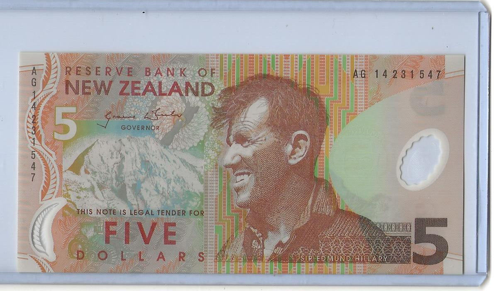 EDMUND HILLARY SIGNED " High Adventure " EASTON BOOK + N ZEALAND $5 ...