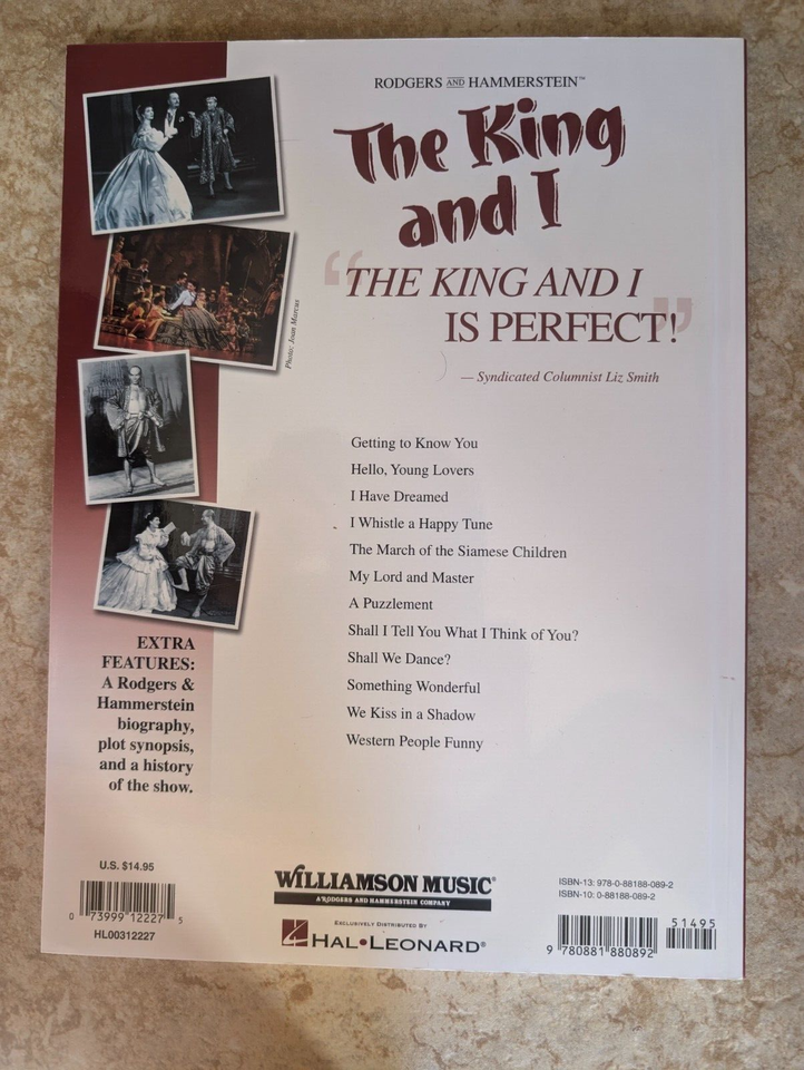 Hal Leonard The King And I Vocal Selections Revised Edition (P/V/G) | eBay