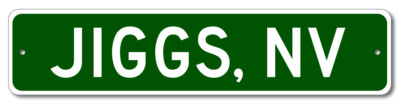 Jiggs, Nevada Metal Wall Decor City Limit Sign - Aluminum | eBay