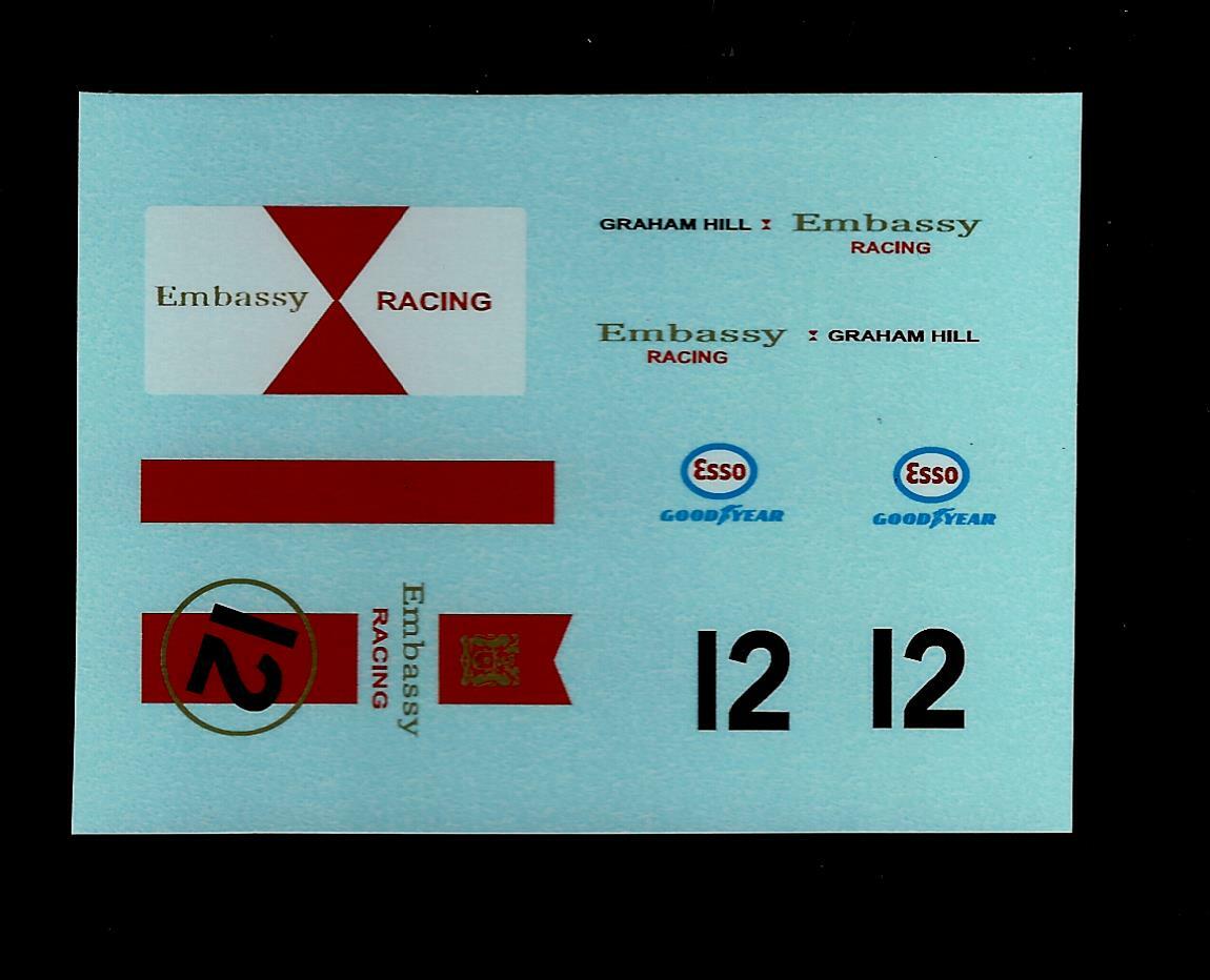 CORGI 156 EMBASSY SHADOW FORMULA 1 RACING CAR TRANSFERS/DECALS | eBay UK