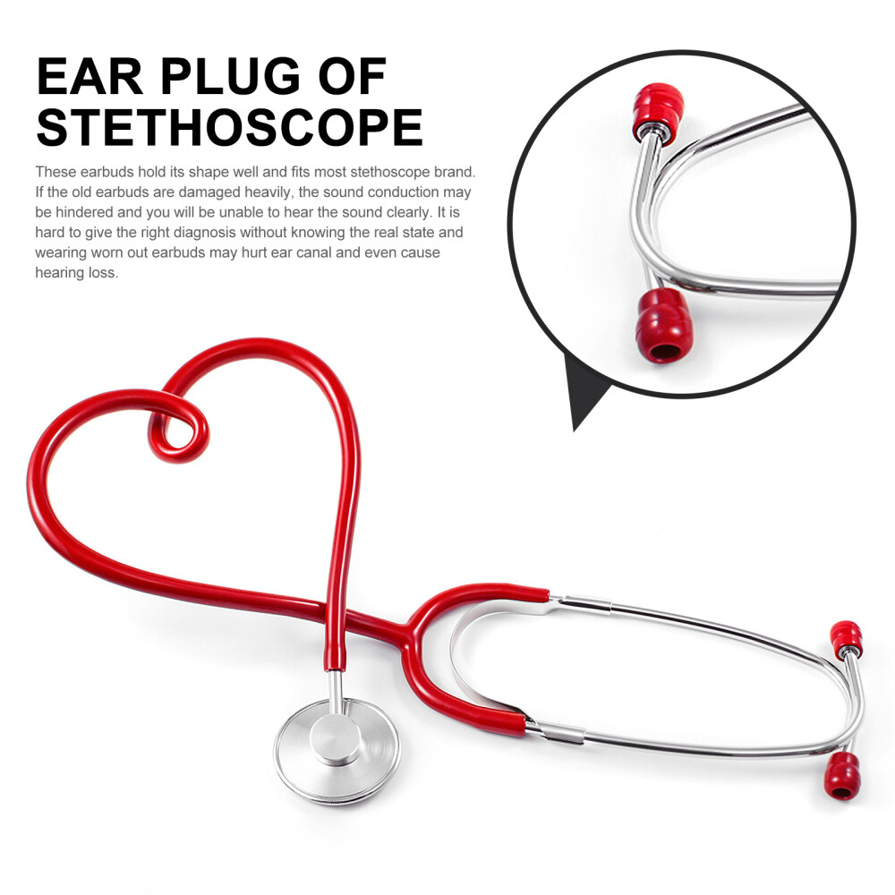 10 Pairs Earplugs Stethoscope Parts Replacement Earbuds Tips for Sleep ...