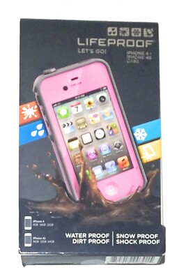 LifeProof FRĒ Waterproof Case for iPhone 4/4s – Pink/Grey | Shockproof ...