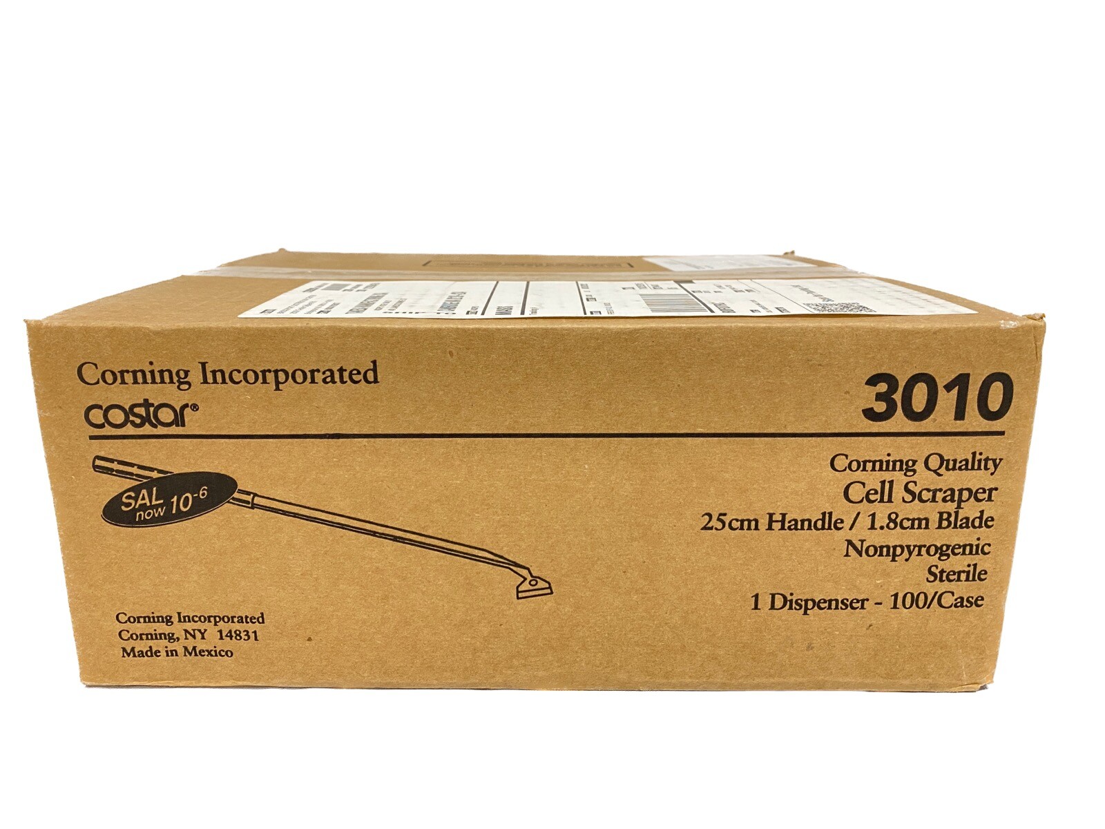 (100/Case) CORNING Costar Small Cell Scrapers 25cm Handle / 1.8cm Blade ...