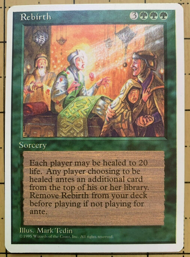 REBIRTH - MAGIC THE GATHERING - 4th EDITION - RARE | eBay