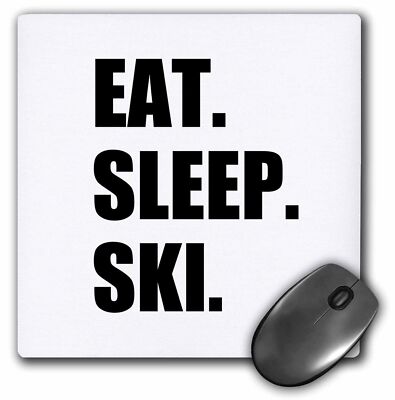 3dRose Eat Sleep Ski - skiing enthusiast passionate skier - sport black ...