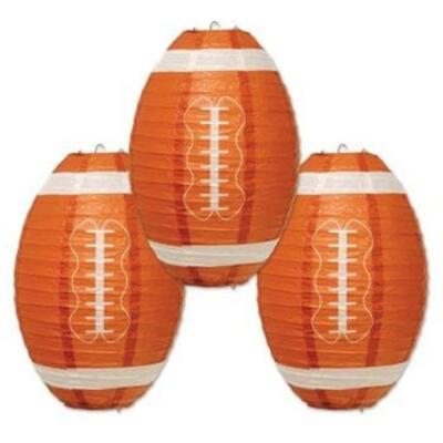 Football Shaped Paper Lanterns 3 Pack Football Birthday Party ...