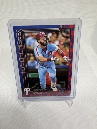 2025 Topps Series 2 Weston Wilson Phillies Team Color Border Variation ...