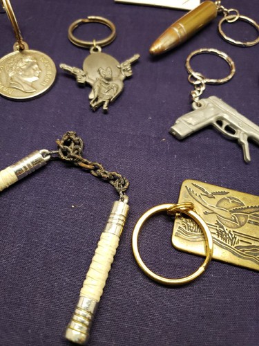 Vintage Junk Drawer Clean Out Watch, Key Chains, Pins, Game Coins ...